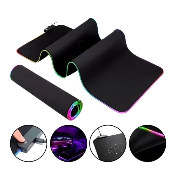 Mouse Pad Gamer BM-791 Com Led 13 Cores RGB * N-TEK Acessórios